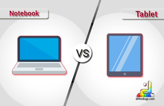 Difference Between Notebook And Tablet | Diffeology