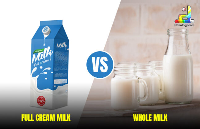 Difference Between Full Cream Milk And Whole Milk | Diffeology