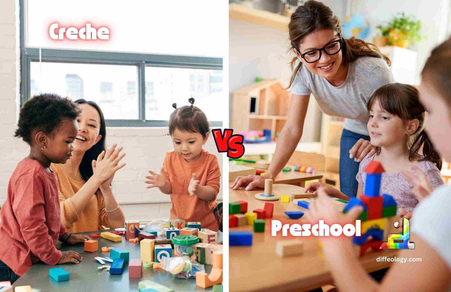 Difference Between Creche And Preschool | Diffeology