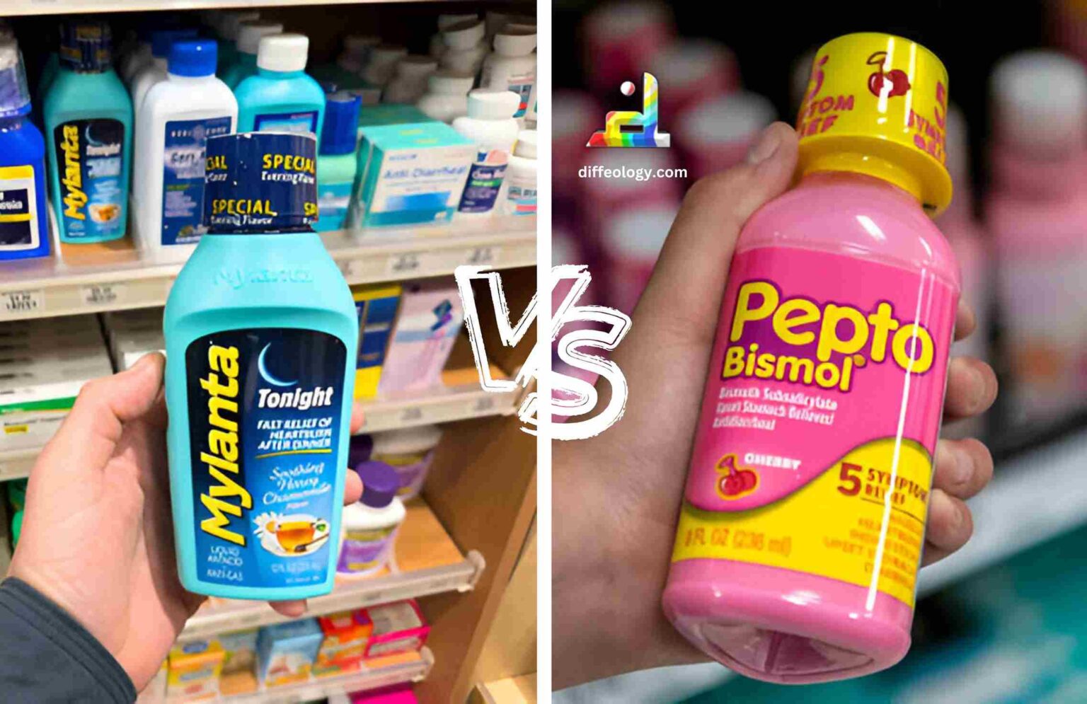 Difference Between Mylanta And Pepto Bismol | Diffeology