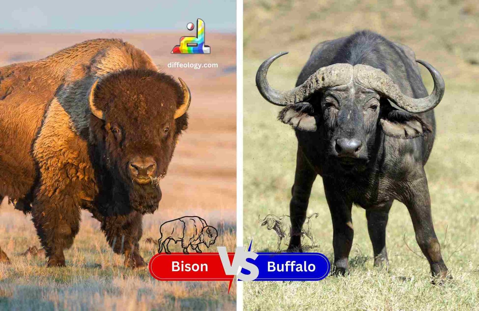 Difference Between Bison And Buffalo | Diffeology