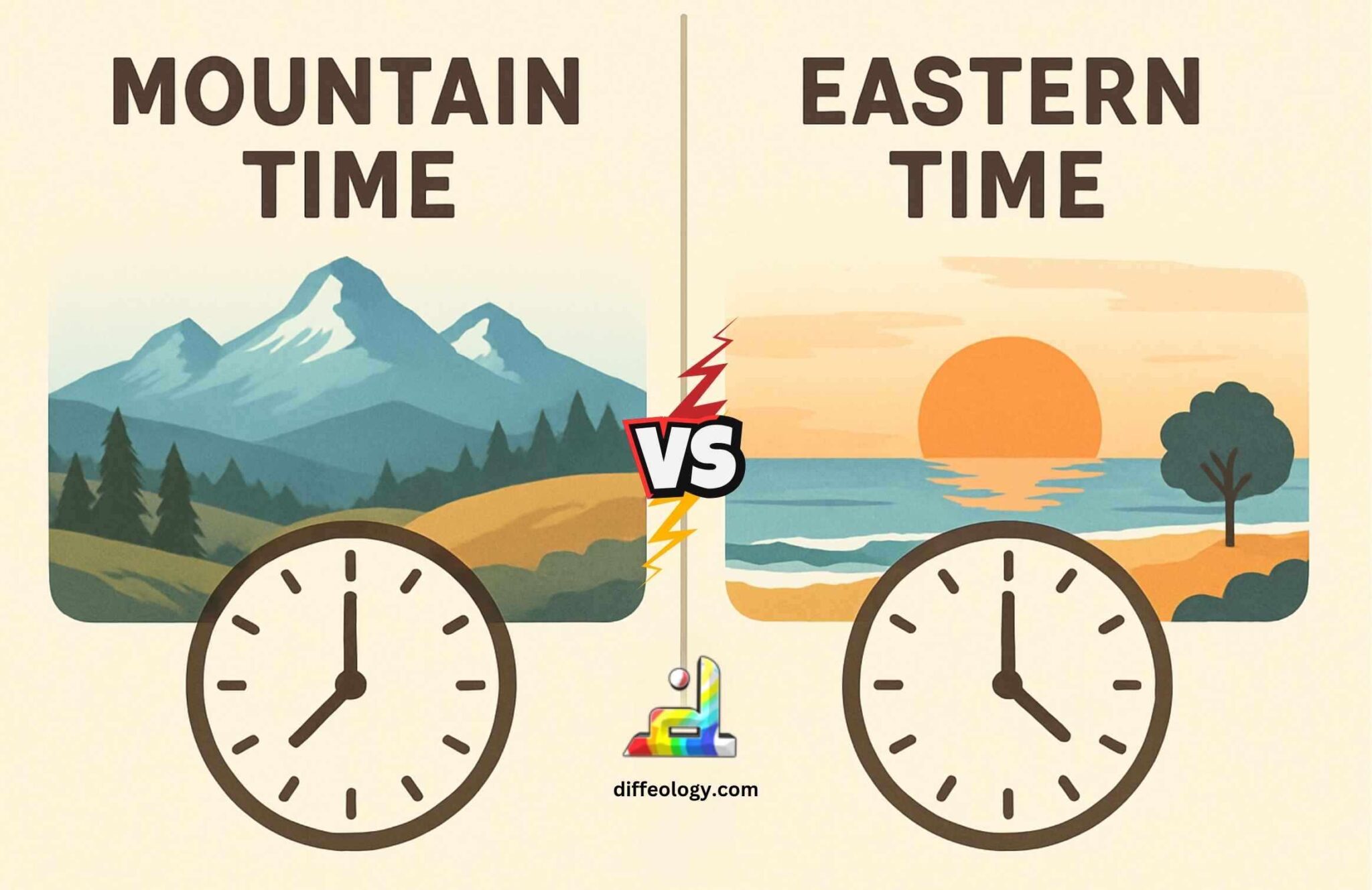 Difference Between Mountain Time And Eastern Time | Diffeology