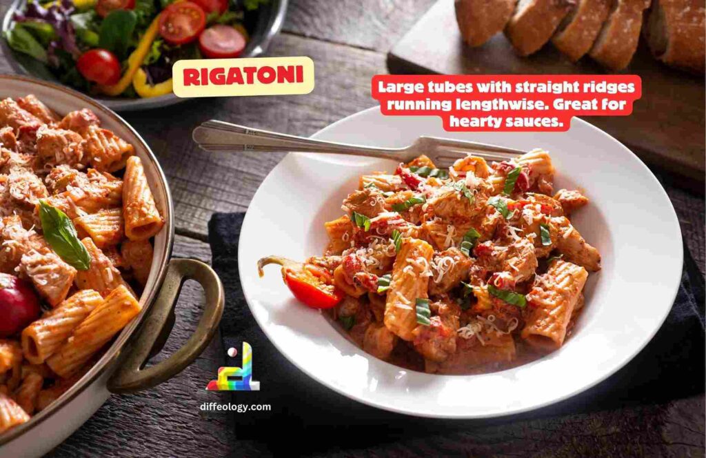 Difference Between Rigatoni And Tortiglioni | Diffeology