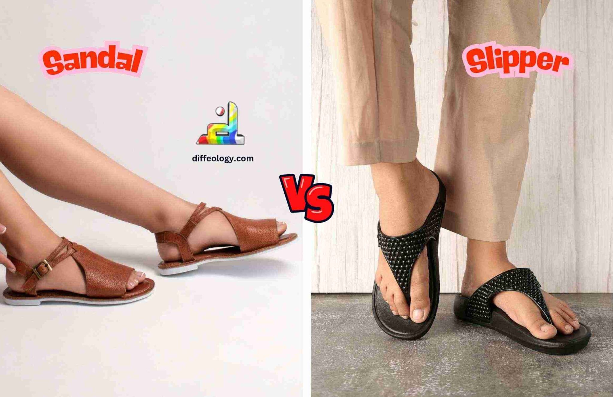 Difference Between Sandals And Slippers | Diffeology