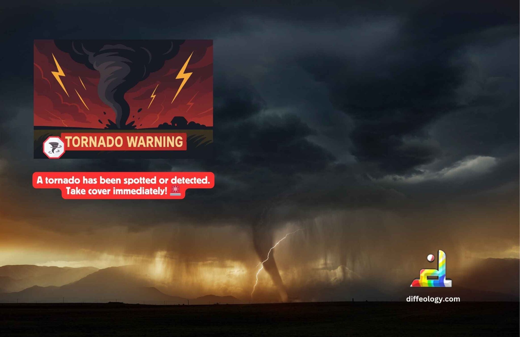 Difference Between Tornado Watch And Warning | Diffeology