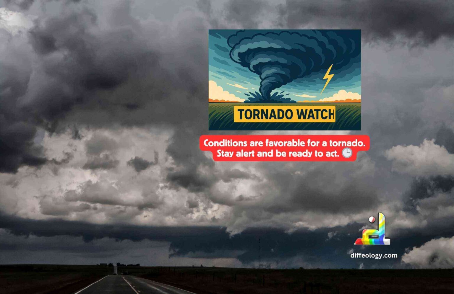 Difference Between Tornado Watch And Warning | Diffeology