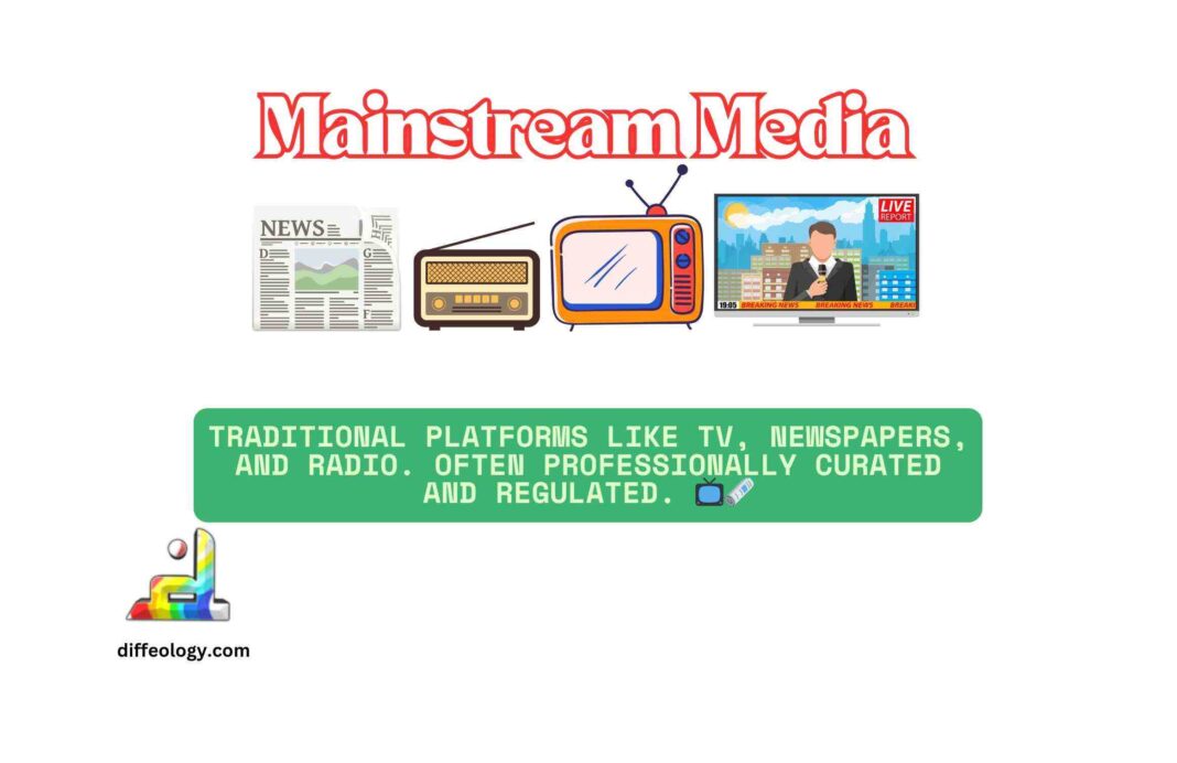 Difference Between Mainstream And Social Media | Diffeology