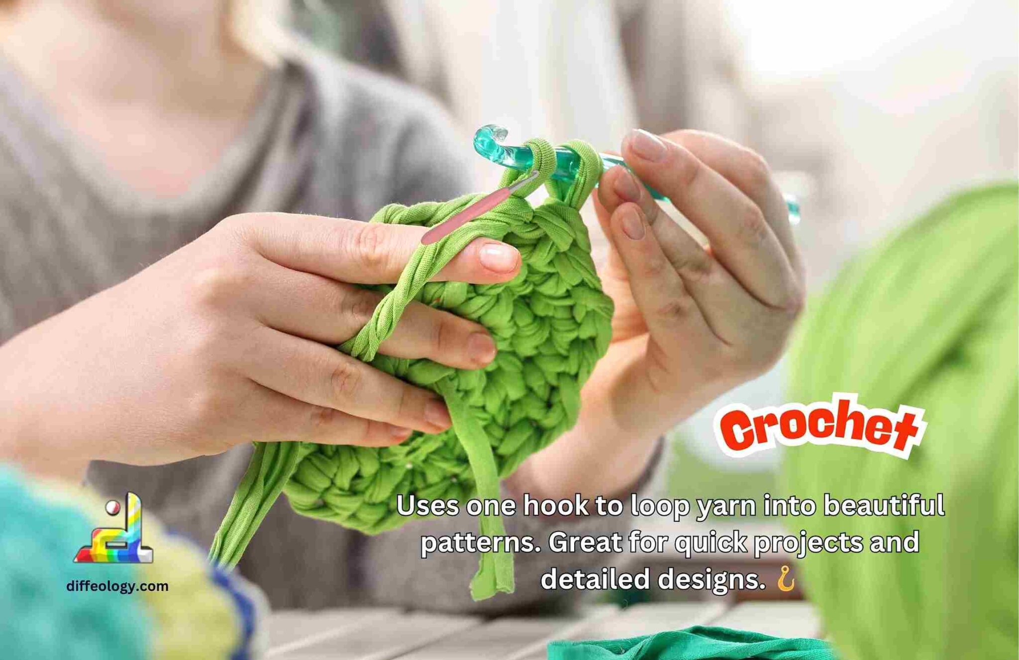 Difference Between Crochet And Knitting | Diffeology